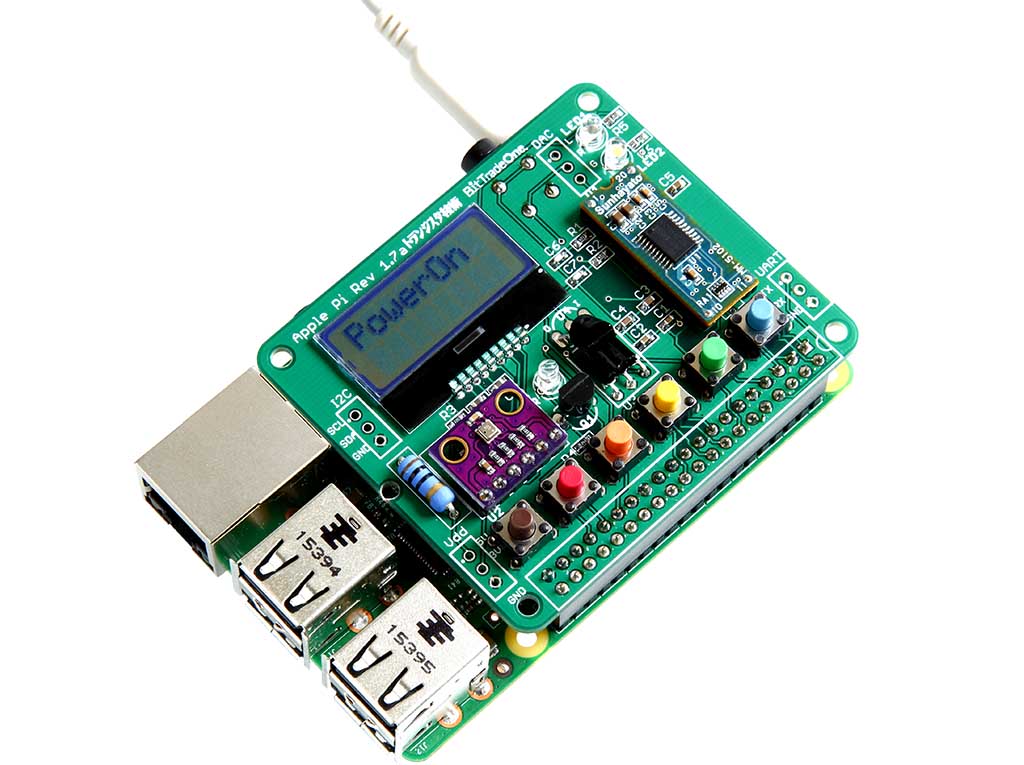 Raspberry Piに384kHz DACやセンサを拡張する「Apple Pi」。約6,980円 - AV Watch